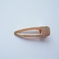 China Mini Large Snap Hair Clips Metal Barrettes Geometrical Gold Alloy 8x2.2cm for sale