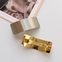 China Metal Spring Hair Clips Rectangle Bobby Pin 8x3cm Electroplated Alloy Hair Accessories for sale