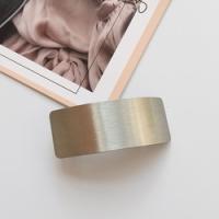 China Metal Spring Hair Clips Rectangle Bobby Pin 8x3cm Electroplated Alloy Hair Accessories for sale