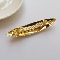 China Gold Metal Geometric Hair Clip Spring Pin for Women 10.5x1.5cm Durable Alloy for sale