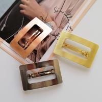 China Alloy Metal Rectangle Spring Hair Clip for Women Ponytail 8x5cm 26g for sale