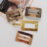 China Alloy Metal Rectangle Spring Hair Clip for Women Ponytail 8x5cm 26g for sale