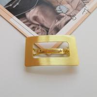 China Alloy Metal Rectangle Spring Hair Clip for Women Ponytail 8x5cm 26g for sale