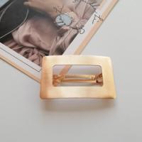 China Alloy Metal Rectangle Spring Hair Clip for Women Ponytail 8x5cm 26g for sale