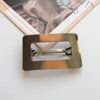 China Alloy Metal Rectangle Spring Hair Clip for Women Ponytail 8x5cm 26g for sale
