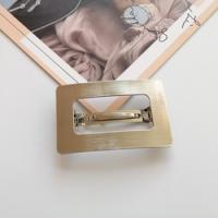 China Alloy Metal Rectangle Spring Hair Clip for Women Ponytail 8x5cm 26g for sale