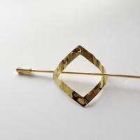 China Korean Fashion Retro Metal Hair Stick Clip Square Hollow Design 6x5.5cm for Women for sale