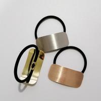China Geometric Alloy Hair Ties Elastic Ponytail Bands for Women 5.5x2.7cm for sale