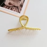 China Large Gold Metal Hair Claw Clip for Thick Hair Women Alloy 11.5x4x5cm for sale