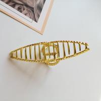 China Large Gold Metal Hair Claw Clip for Thick Hair Women Alloy 11.5x4x5cm for sale