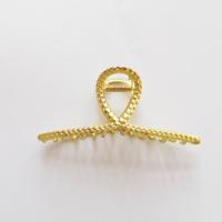 China Large Gold Metal Hair Claw Clip for Thick Hair Women Alloy 11.5x4x5cm for sale