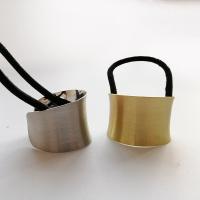 China Soft Stretchy Hair Ties for Curly Hair Fine Geometric Zinc Alloy Metal 3.5x2.5cm for sale