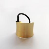 China Soft Stretchy Hair Ties for Curly Hair Fine Geometric Zinc Alloy Metal 3.5x2.5cm for sale