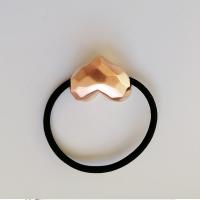 China Heart Shaped Stretchy Fabric Hair Ties for Women Girls 8.6g 3.5cm Elastic Scrunchies for sale