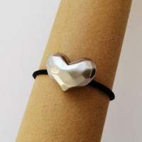 China Heart Shaped Stretchy Fabric Hair Ties for Women Girls 8.6g 3.5cm Elastic Scrunchies for sale