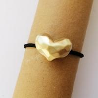 China Heart Shaped Stretchy Fabric Hair Ties for Women Girls 8.6g 3.5cm Elastic Scrunchies for sale