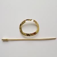 China Vintage Metal Hair Stick Clasp Bun Pin for Women 5.2x4.3cm 14cm Sticks for sale
