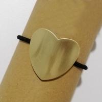 China Ponytail Black Elastic Hair Ties Band 4x4cm Polish Geometric Heart Alloy Scrunchie Cute Girls for sale