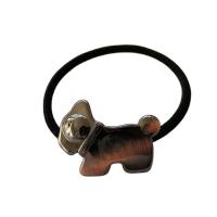 China Elastic Hair Ties for Thick Hair Small Dog Shape 3.5x2.7cm Resin Hair Bands for Girls for sale