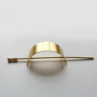 China Vintage Porcelain Decorative Hair Sticks Golden Metal Hairpin for Women 14cm for sale