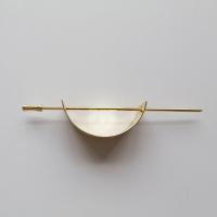 China Vintage Porcelain Decorative Hair Sticks Golden Metal Hairpin for Women 14cm for sale