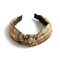 China Christmas Plaid Knot Hairband 40cm 15.8in Xmas Holiday Hair Accessories Wholesale for sale