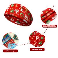 China Custom Sublimation Printed Christmas Tree Halloween Headband 23x10cm Stretchy Athletic Hairband for sale