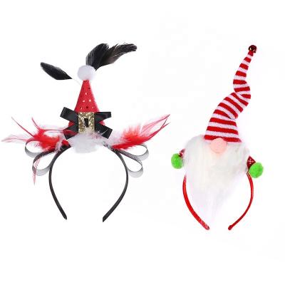 China Christmas Reindeer Antler Headband 30x28cm Fabric Plastic Hair Decoration for Women Kids Party for sale