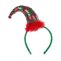 China Christmas Reindeer Antler Headband 30x28cm Fabric Plastic Hair Decoration for Women Kids Party for sale