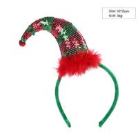 China Christmas Reindeer Antler Headband 30x28cm Fabric Plastic Hair Decoration for Women Kids Party for sale