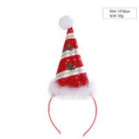 China Christmas Reindeer Antler Headband 30x28cm Fabric Plastic Hair Decoration for Women Kids Party for sale