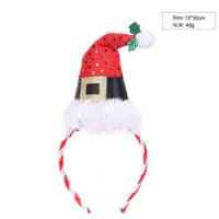 China Christmas Reindeer Antler Headband 30x28cm Fabric Plastic Hair Decoration for Women Kids Party for sale