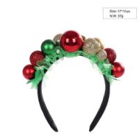 China Christmas Reindeer Antler Headband 30x28cm Fabric Plastic Hair Decoration for Women Kids Party for sale