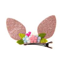 China Christmas Antler Mickey Hair Clip for Kids Girls Cute Creative Flower Hairpin 5.5x5cm for sale