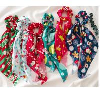 China Christmas Hair Accessories Set 32cm Cartoon Elk Snowman Scarf Scrunchies Headband for Adults Toddlers for sale