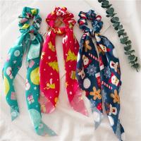China Christmas Hair Accessories Set 32cm Cartoon Elk Snowman Scarf Scrunchies Headband for Adults Toddlers for sale