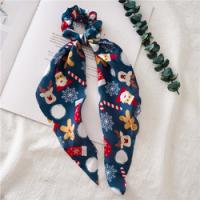 China Christmas Hair Accessories Set 32cm Cartoon Elk Snowman Scarf Scrunchies Headband for Adults Toddlers for sale