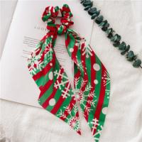China Christmas Hair Accessories Set 32cm Cartoon Elk Snowman Scarf Scrunchies Headband for Adults Toddlers for sale