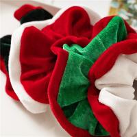 China Christmas Velvet Scrunchies 10cm Elastic Hair Ties for Girls Holiday Hair Accessories for sale