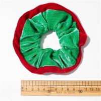 China Christmas Velvet Scrunchies 10cm Elastic Hair Ties for Girls Holiday Hair Accessories for sale