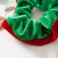 China Christmas Velvet Scrunchies 10cm Elastic Hair Ties for Girls Holiday Hair Accessories for sale