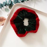 China Christmas Velvet Scrunchies 10cm Elastic Hair Ties for Girls Holiday Hair Accessories for sale