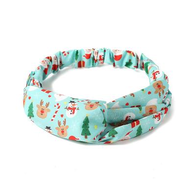 China Christmas Hair Band Set for Women Adult Size Fabric Headband Cross Knot Design Custom Logo Available for sale