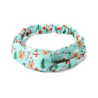 China Christmas Hair Band Set for Women Adult Size Fabric Headband Cross Knot Design Custom Logo Available for sale