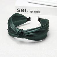 China Fabric Knot Hairband for Women 6cm Wide Non Slip Thick Turban Headband Handmade for sale
