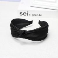 China Fabric Knot Hairband for Women 6cm Wide Non Slip Thick Turban Headband Handmade for sale