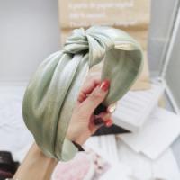 China Fabric Knot Hairband for Women 6cm Wide Non Slip Thick Turban Headband Handmade for sale
