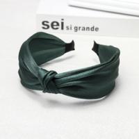 China Fabric Knot Hairband for Women 6cm Wide Non Slip Thick Turban Headband Handmade for sale