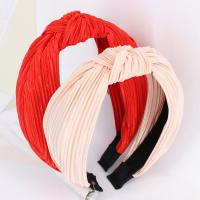 China Non Slip Knotted Cloth Headband for Women Girls 7cm Wide Fashion Hair Accessory for sale