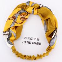 China Boho Knotted Headband Women Headwrap Cross Cloth Art Elastic Makeup Hair Band 7cm for sale
